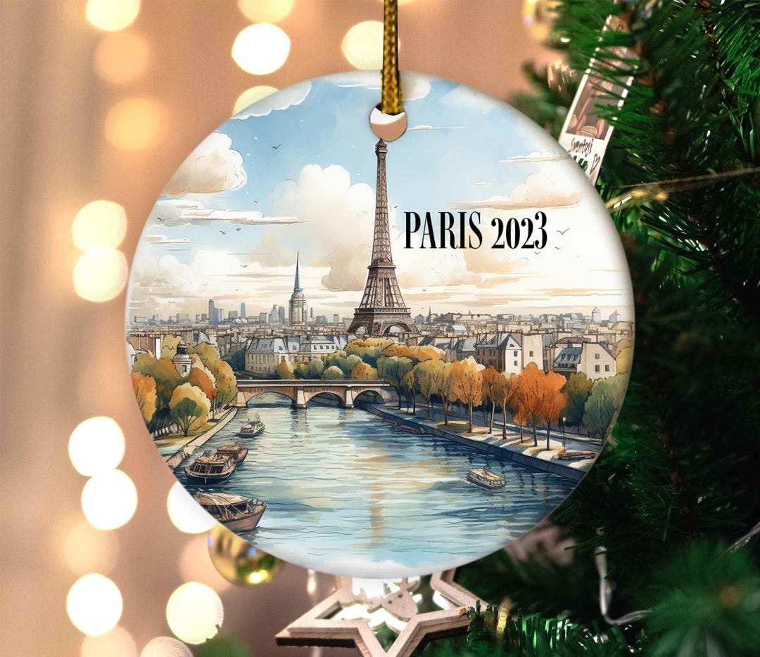 Paris Christmas Ornament PNG. 2024 Family Trip Digital Download ...