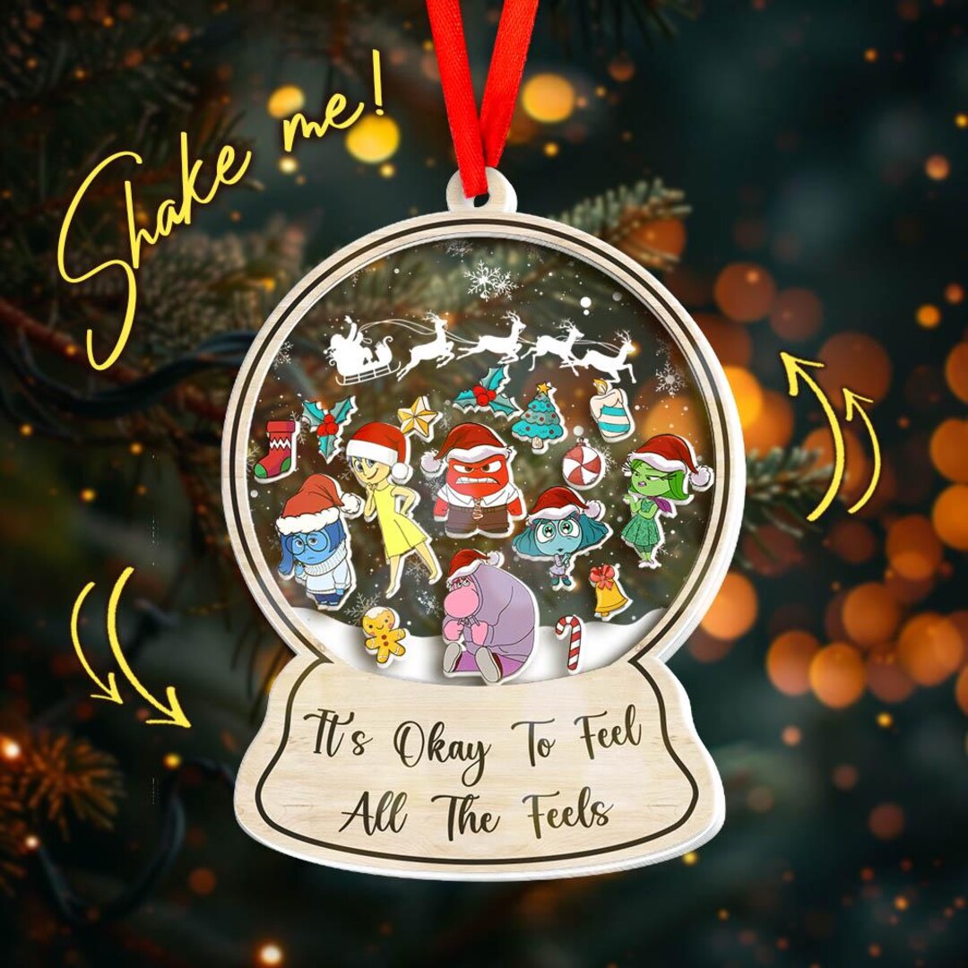 Personalized Inside Out Family Christmas Ornament, It's Okay to Feel ...