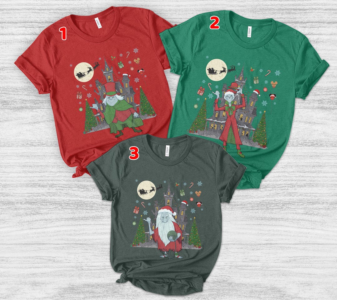 Retro Haunted Mansion Making Spirits Bright Hitchhiking Ghosts Santa ...