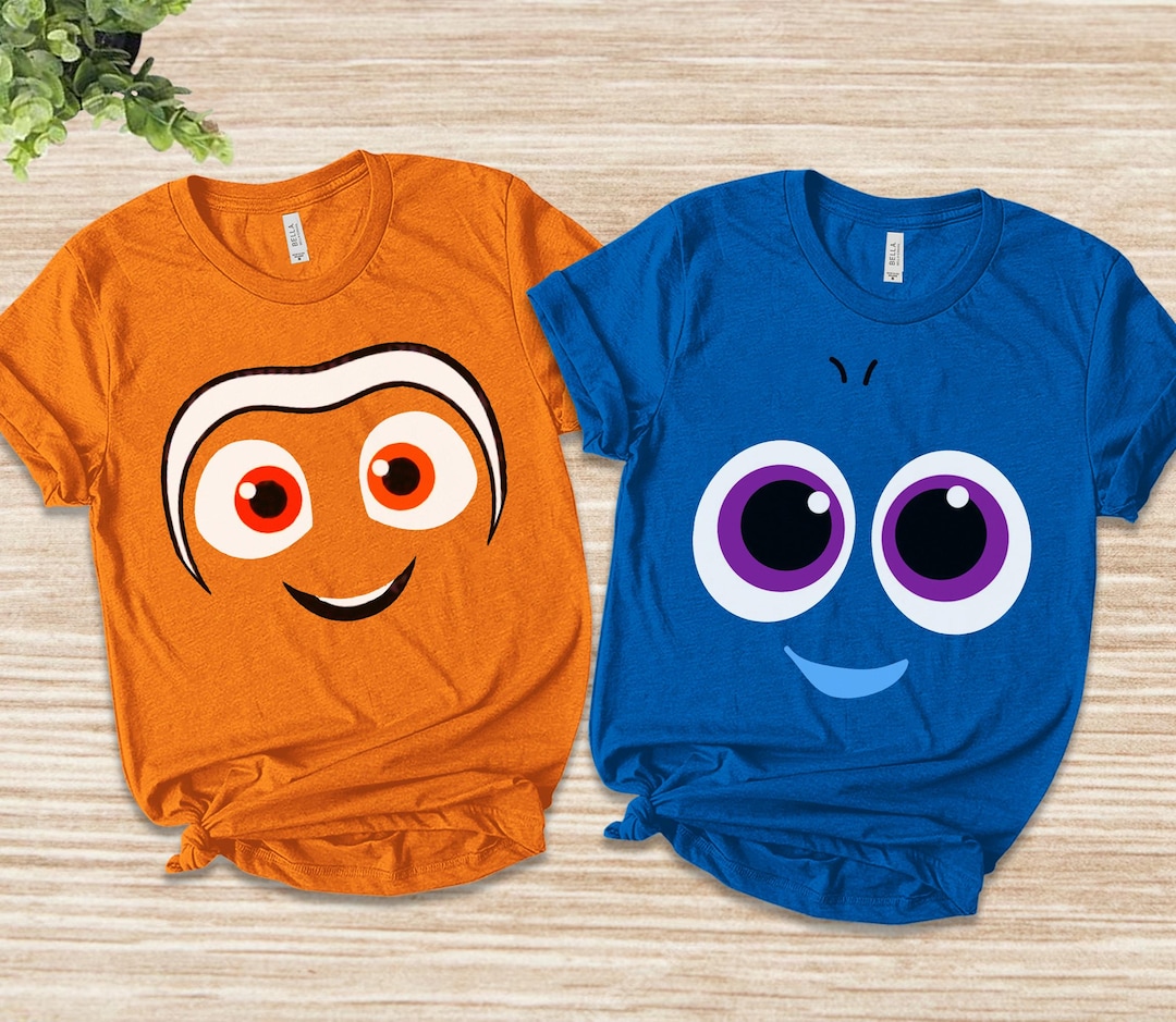 Finding Nemo Costume Face Shirt, Finding Nemo Birthday Shirt, Finding ...