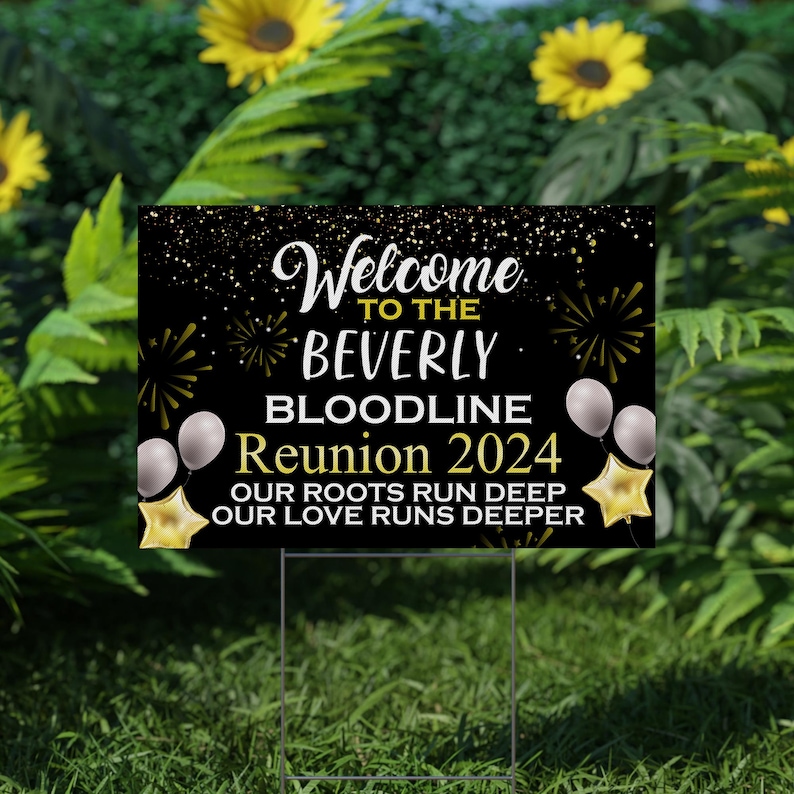 Custom Family Reunion Yard Sign With H Stake, Any Color, Any Text ...