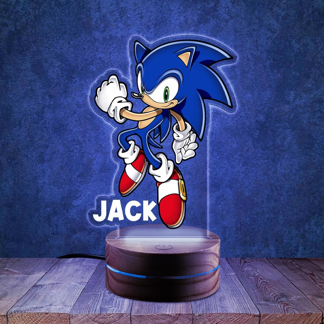 Sonic the Hedgehog Birthday Night Light/sonic Night Light/sonic LED ...