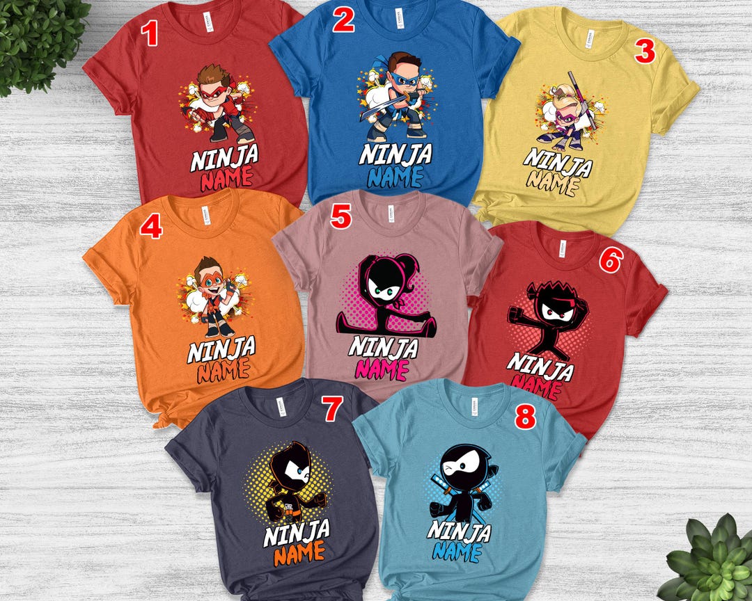 Ninja Kidz Birthday Shirt/ninja Family Birthday Shirts/personalized ...