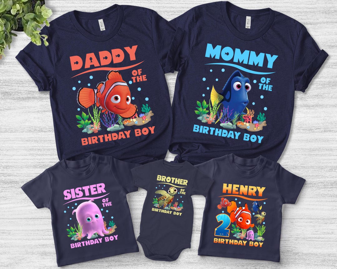 Custom Finding Nemo Shirt, Finding Nemo Birthday Shirt, Finding Nemo ...
