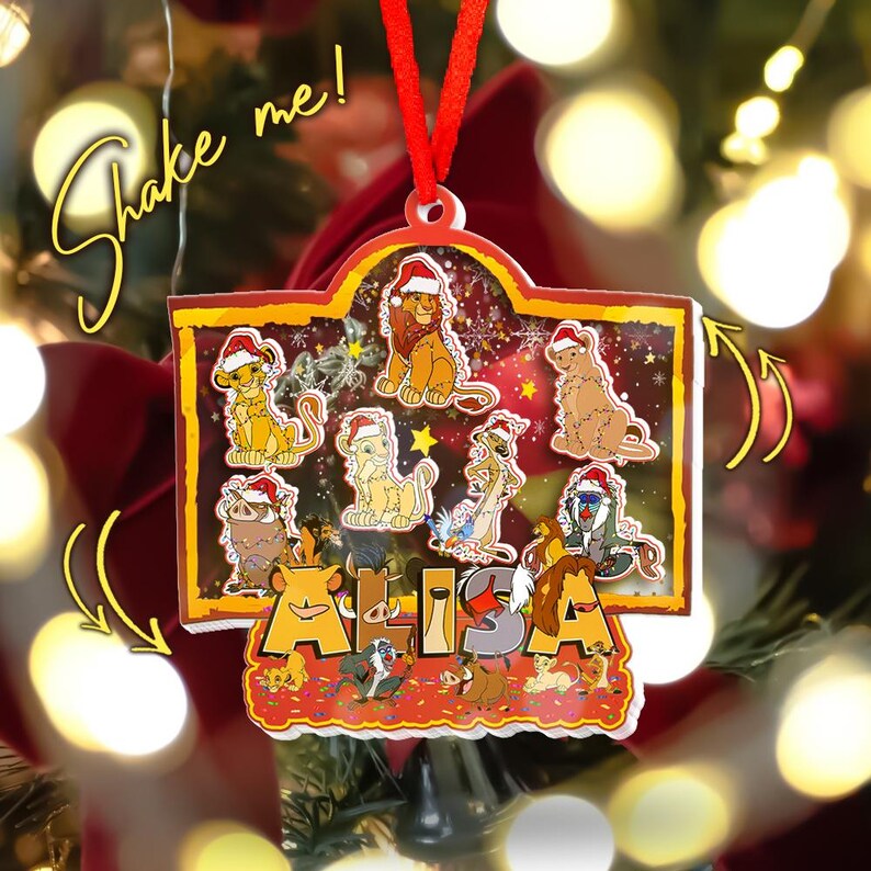 The Lion King Custom Name Shaker Ornament, the Lion Guard Christmas ...