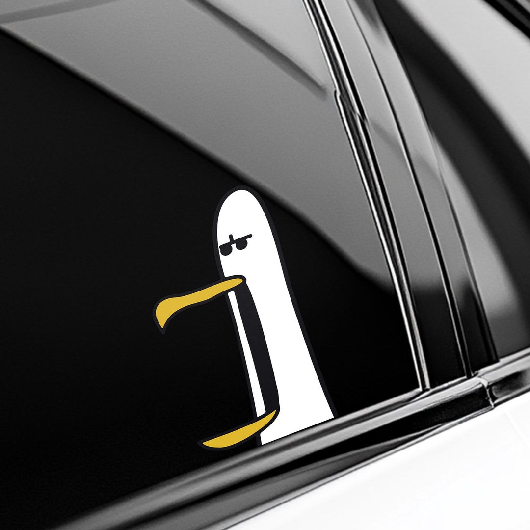 Gerald Side Eye Seagull Peeker Sticker – Funny Peeking Car Window Decal ...