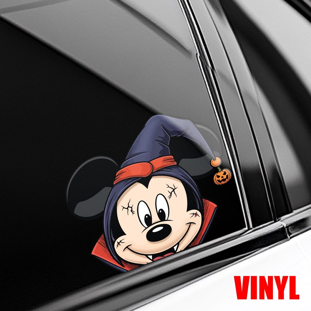 Spooky Halloween Disney Peeker Peeking Car Window Decals - Bumper Vinyl ...