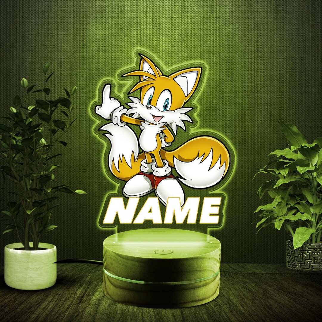 Sonic the Hedgehog Birthday Night Light,sonic Night Light,sonic LED ...