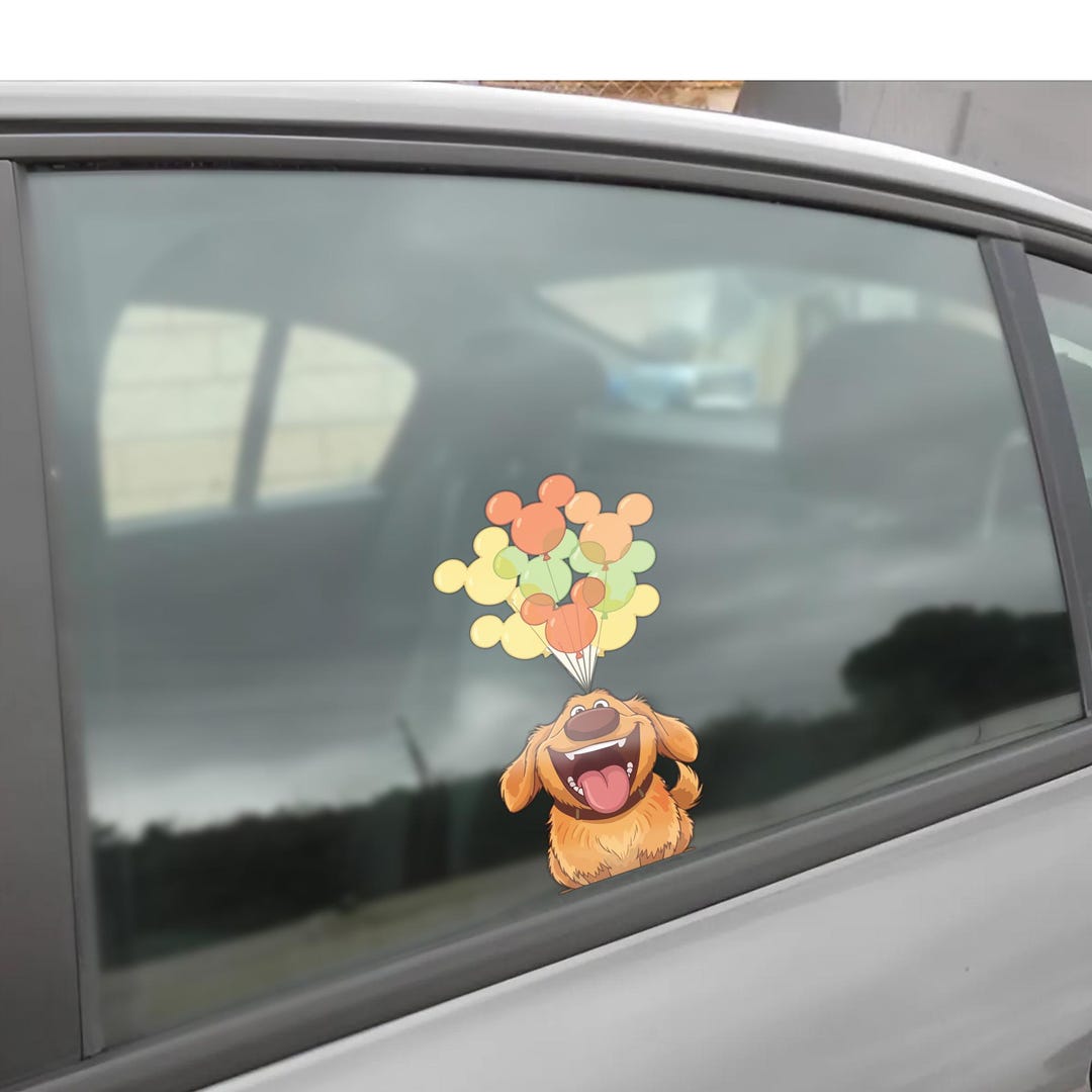 Dug Mickey Balloon Peeker Peeking Car Window Decals - Bumper Waterproof ...