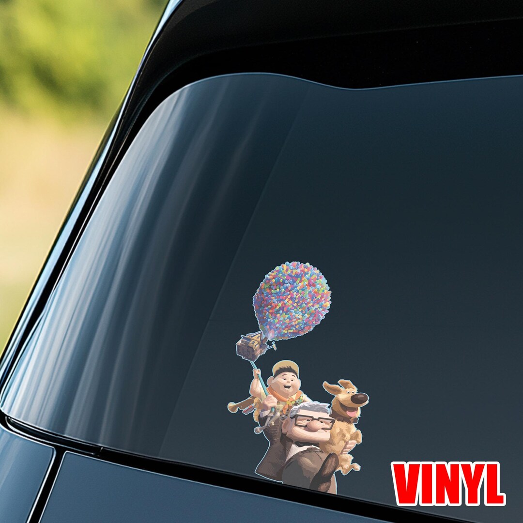 Up Movie Sticker – Our Adventure Carl, Russell and Dug Vinyl Decal ...