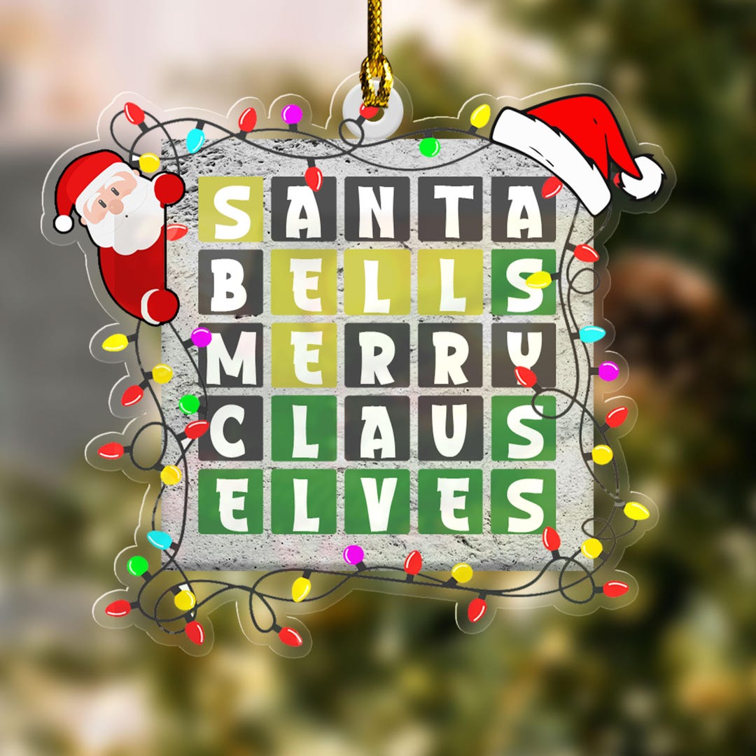 Wordle Ornament/wordle 2D Christmas Gift/funny Wordle Lover Gift 2025 ...
