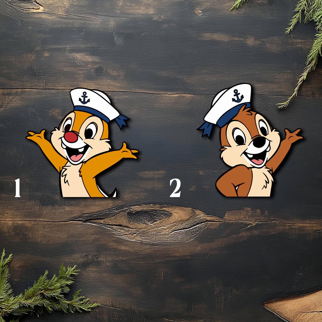 Chip and Dale Peeker Peeking Car Window Decals - Bumper Vinyl Stickers ...