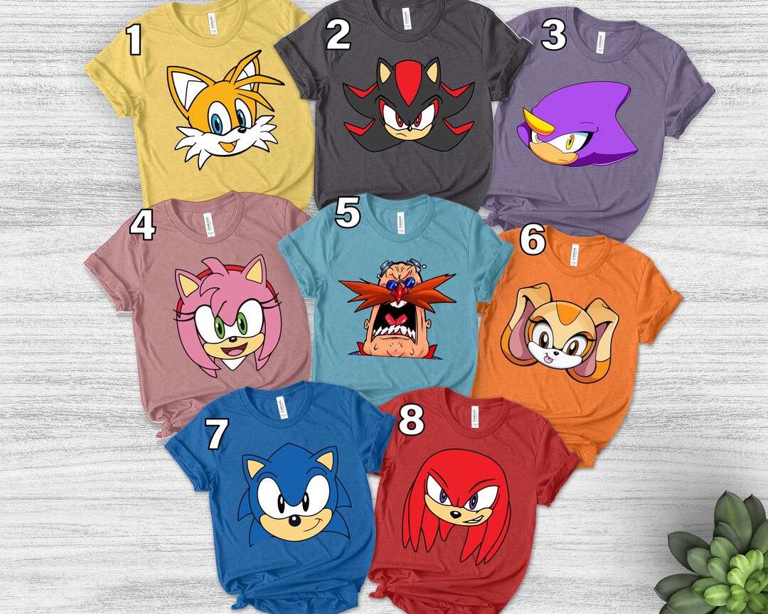 Sonic the Hedgehog Shirt, Sonic Group Matching Shirt, Sonic Family ...