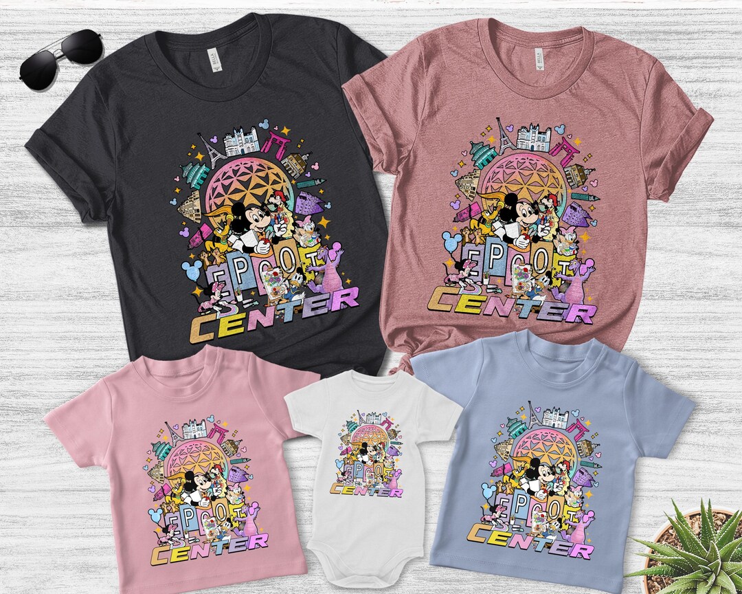 Epcot Center Mickey and Friends Artist Shirt/disney Epcot International ...