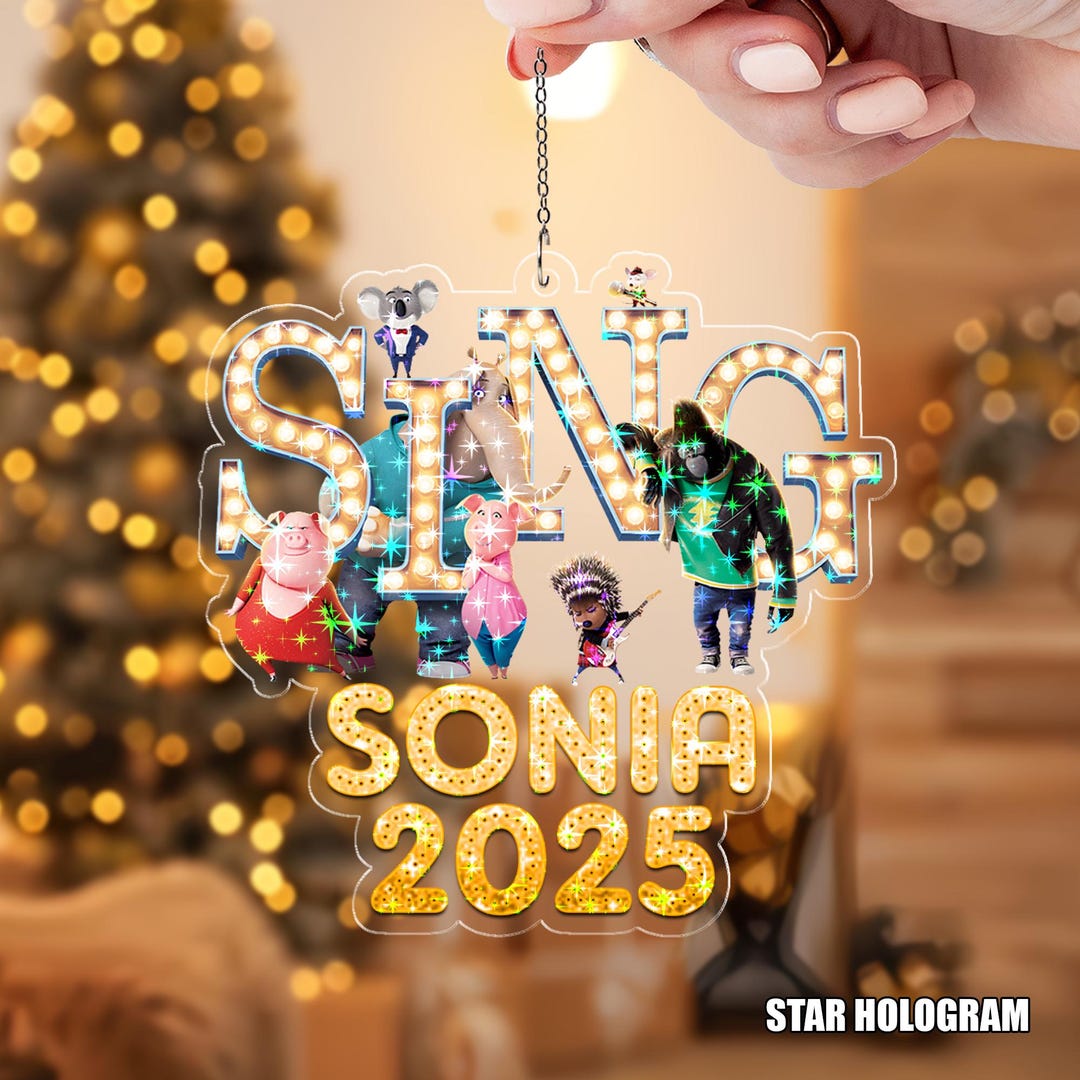 Custom Sing Ornament, Sing Movie Character Ornament, Sing Christmas ...