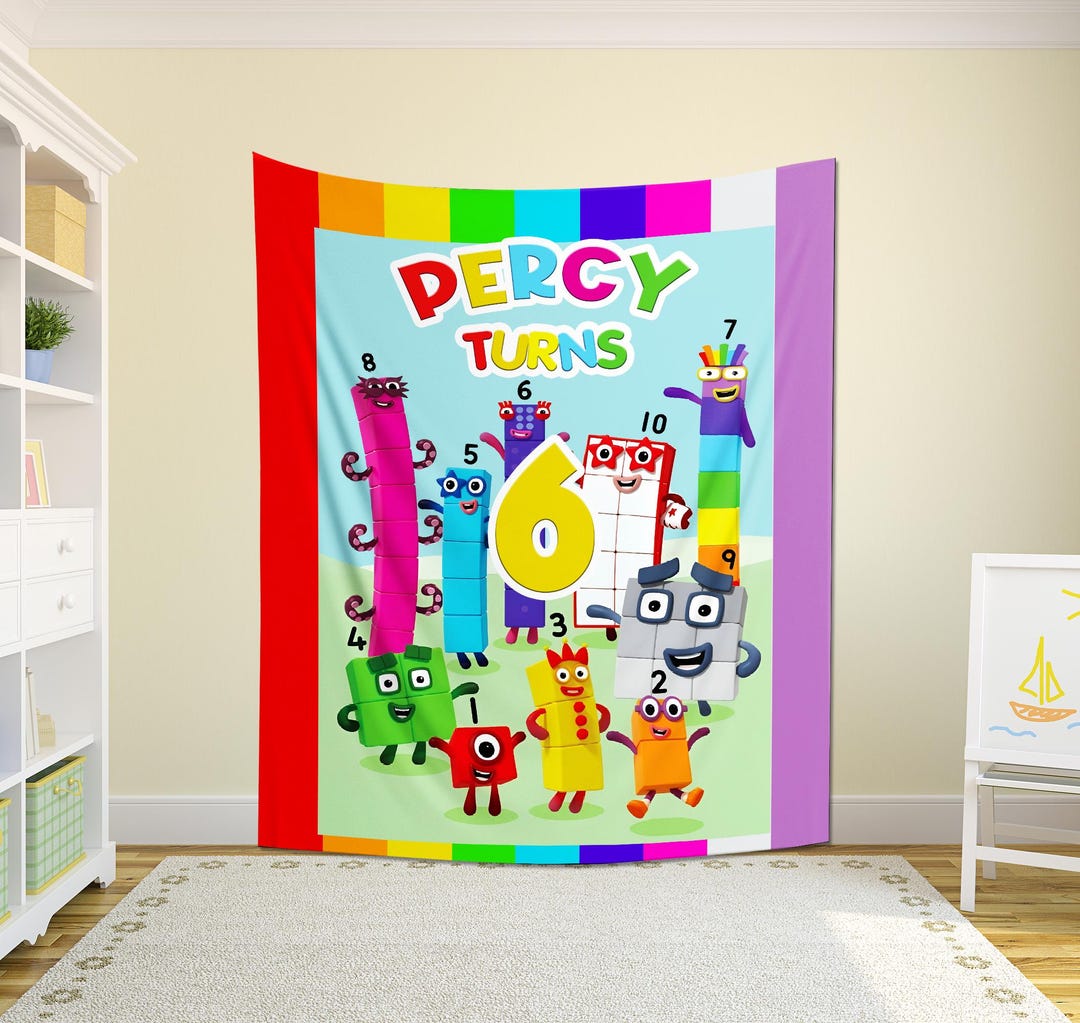 Numberblocks Birthday Backdrop/numberblocks Birthday Banner ...