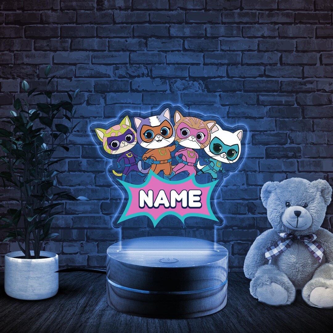 Veilleuse super chatons personnalisée, veilleuse super chatons ...