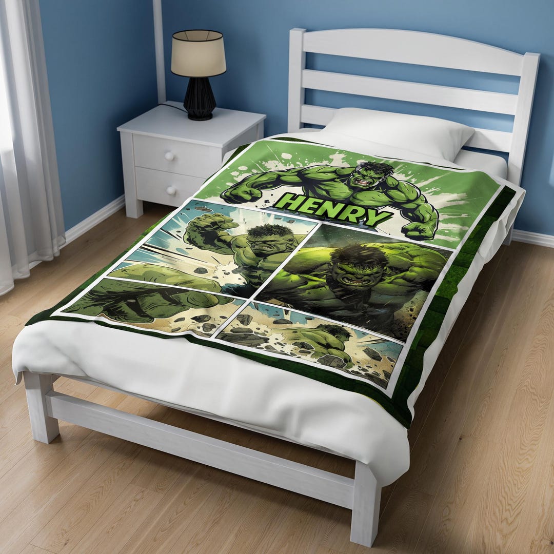 Personalized the Incredible Hulk Blanket, Hulk Fleece Blanket ...