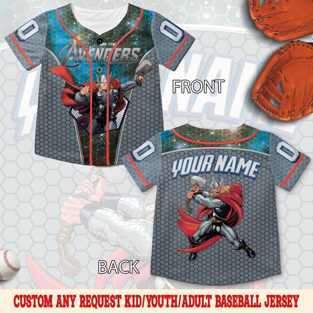 Custom Disney Marvel Avengers Baseball Jersey/Superheroes Characters ...