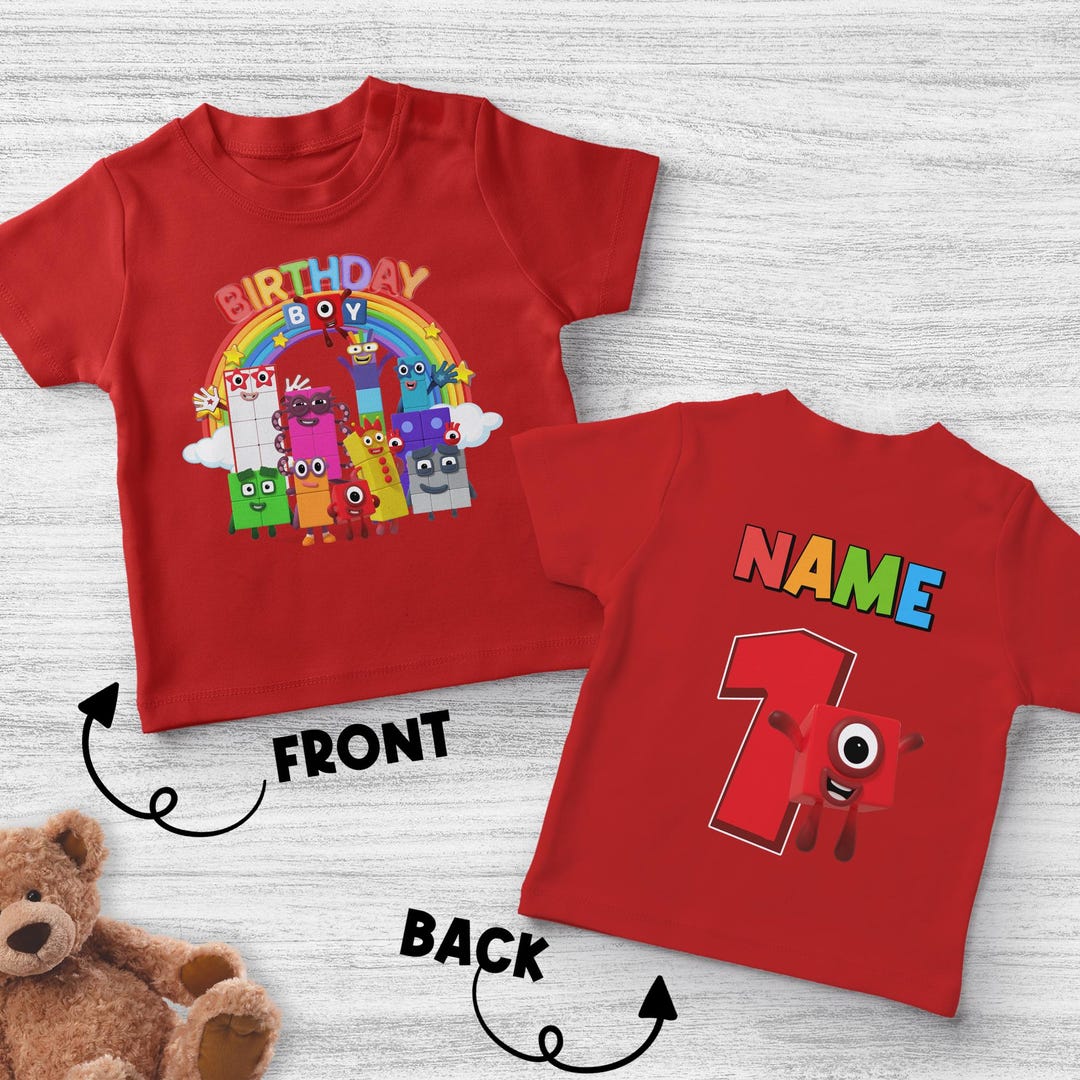 Numberblocks Shirt, Numberblocks Family Birthday Shirt, Personalized 1 ...