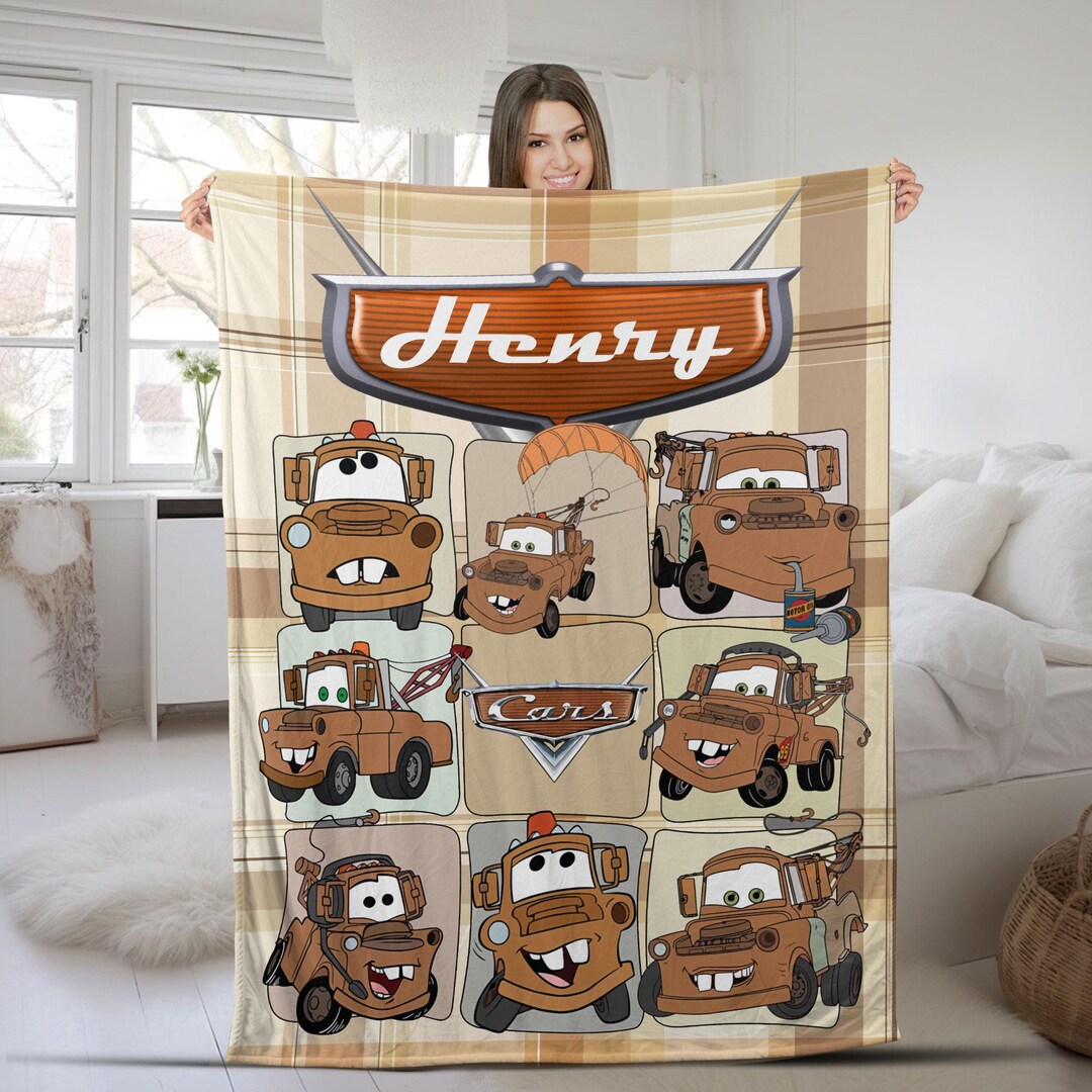 Mcqueen Cars Blanket Mater Car Tow Mater Blanket Radiator Springs Magic ...