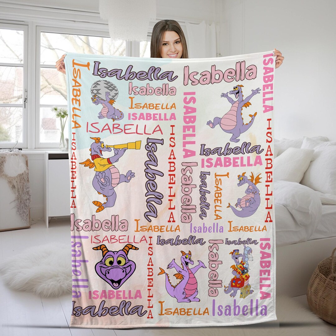 Figment One Little Spark Epcot Park Blanket/purple Dragon Blanket ...