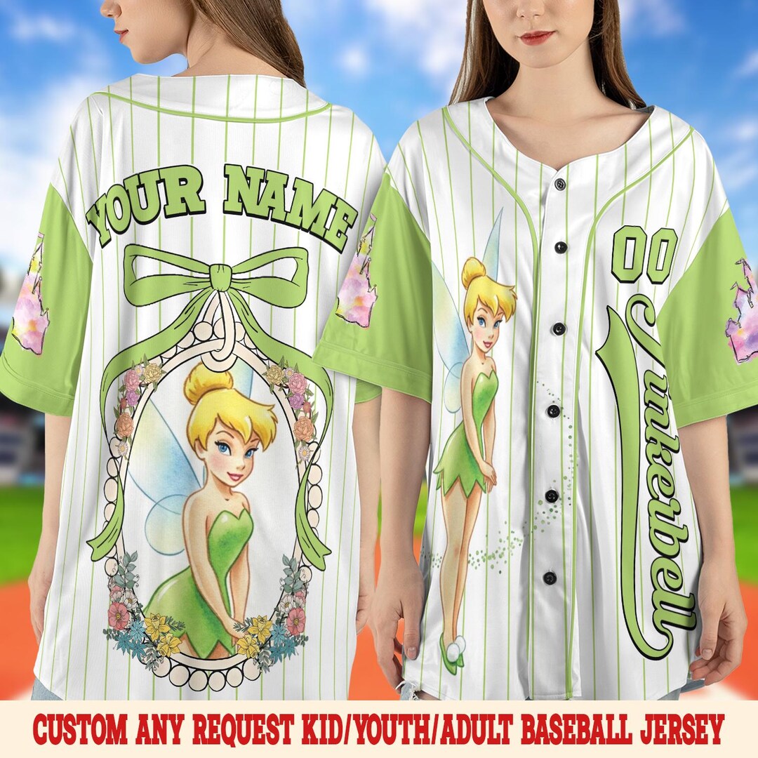 Disney Tinkerbell Baseball Jersey, Personalized Disney Fairy Shirt ...