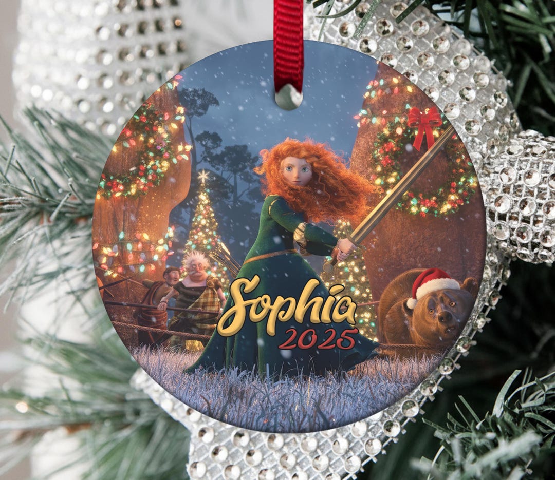 Personalized Merida Ornament, Brave Princess Ornament, 2025 Christmas ...