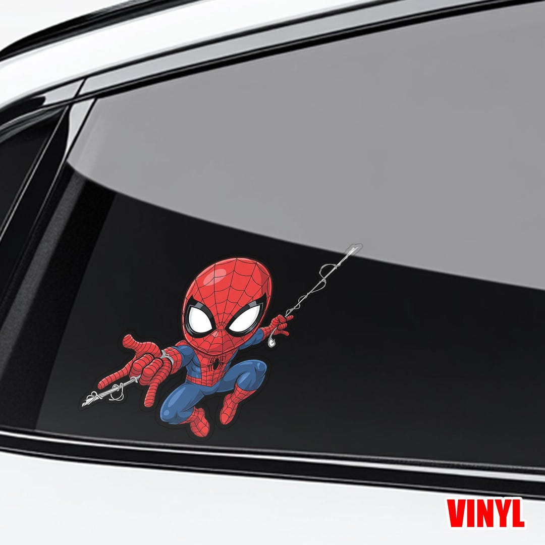 Spidey Spider Man Spider Verse Craft Peeker Peeking Car Window Decals ...