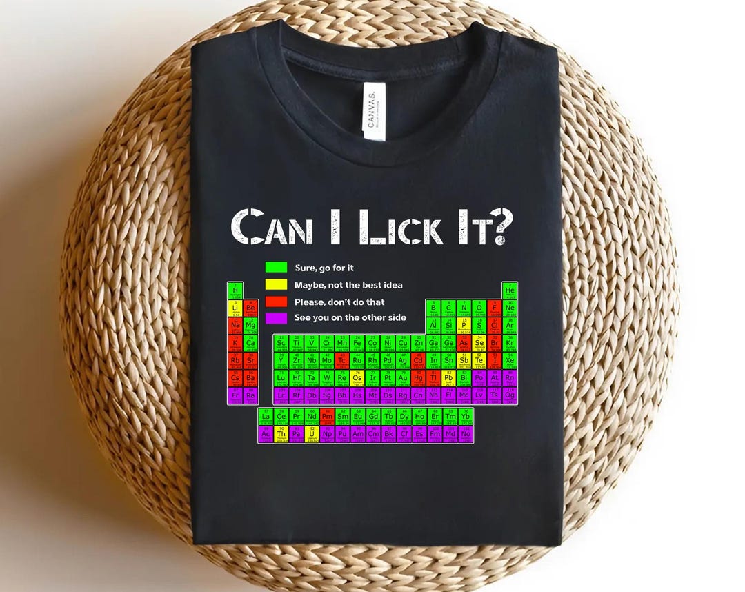 Can I Lick It Periodic Table Shirt/funny Chemistry Shirts/elements ...