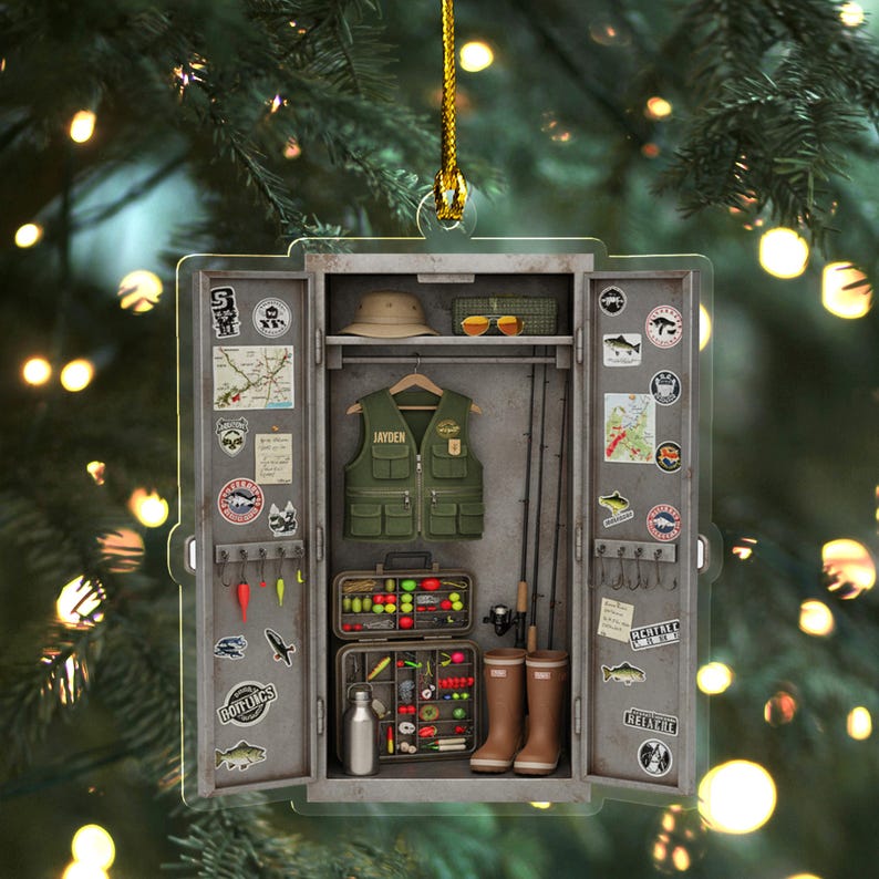 Personalized Fishing Locker Christmas Ornament/fisherman Christmas ...