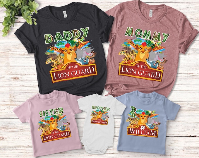 Lion Guard Birthday Shirt, Lion Guard Custom Shirt, Personalized Lion ...