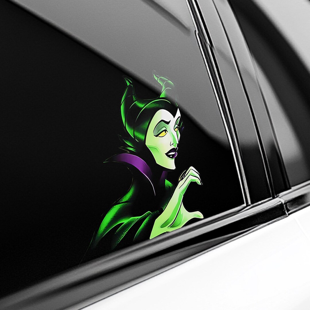 Maleficent & Hades Villain Couple Peeker Peeking Car Window Decal ...