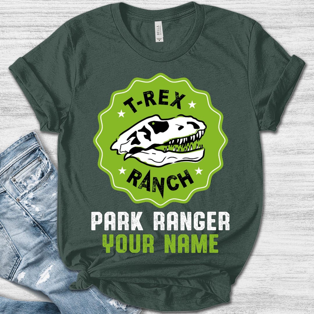T-rex Ranch Park Ranger Shirt/t-rex Ranch Park Ranger Shirt/t-rex ...