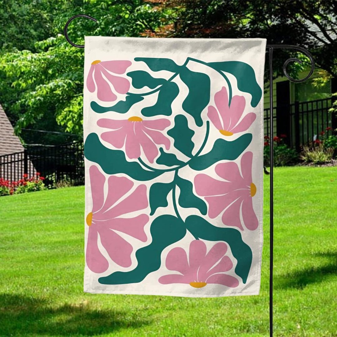 Flower Market Garden Flag, Botanical Matisse Yard Decor, Boho Spring ...
