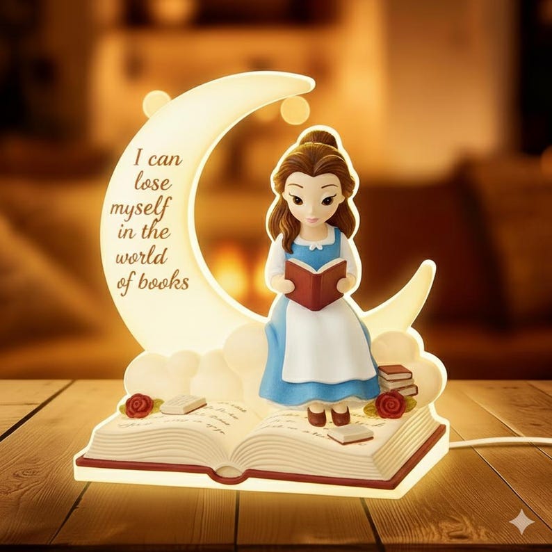 Disney Princess Belle Light Box/beauty and the Beast LED Lamp//belle ...