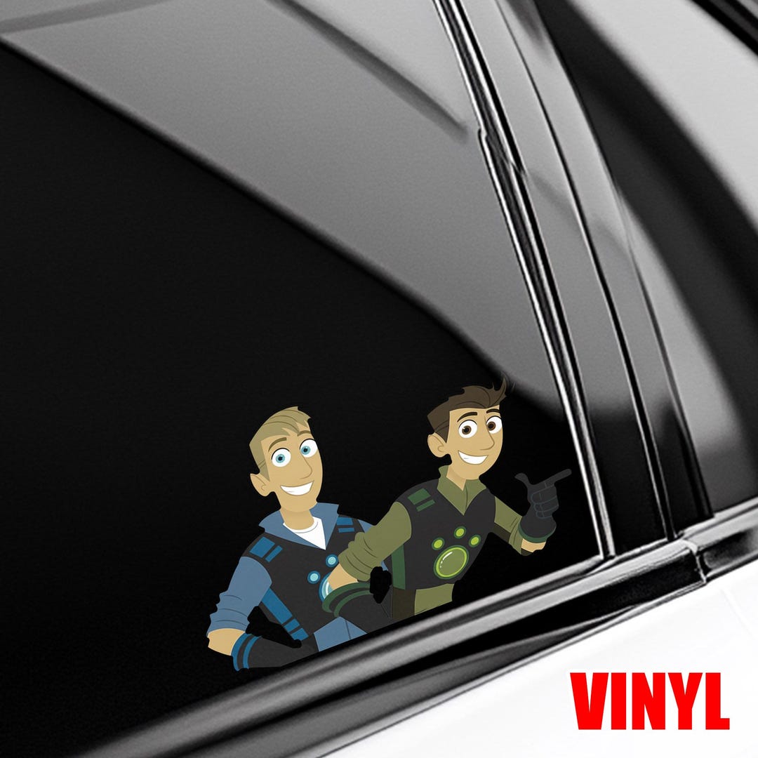 Martin Kratt Chris Kratt Peeker Peeking Car Window Decals - Bumper ...