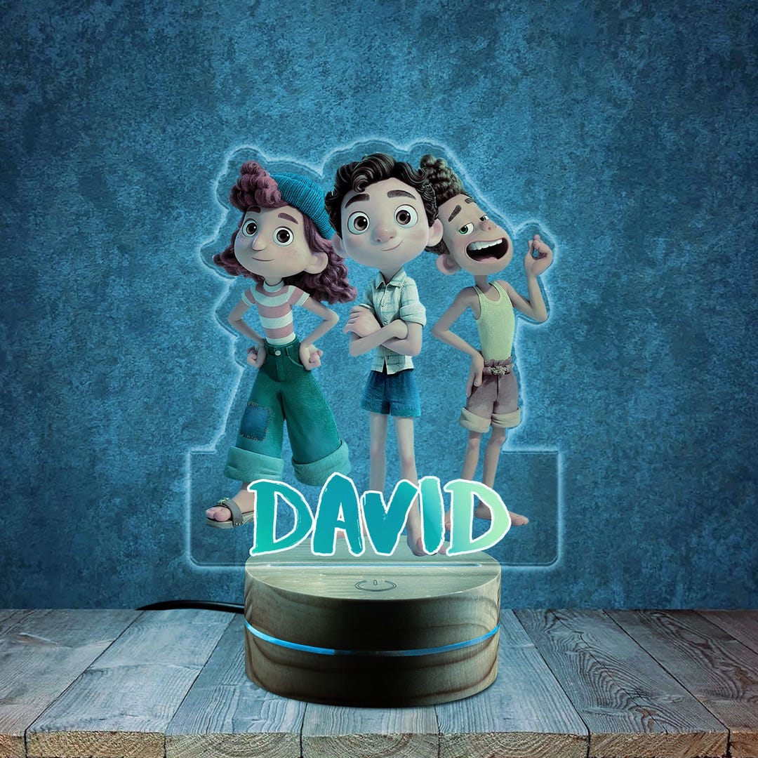 Disney Luca Birthday Night Light/luca Night Light/luca LED Bedroom Sign ...