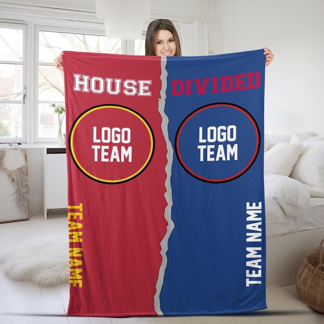 Custom House Divided Blanket/house Divided Baseball/basketball Team ...