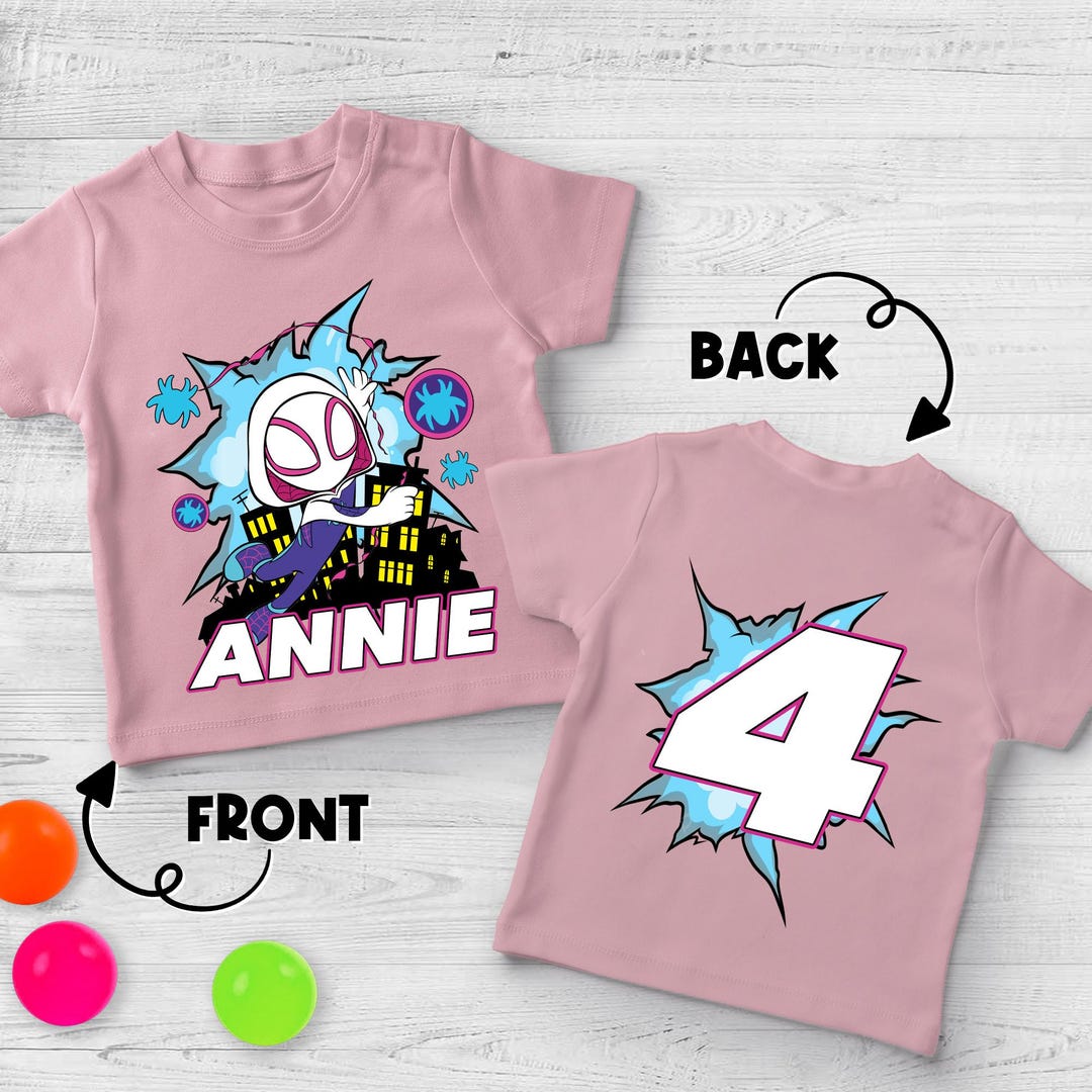 Ghost Spider Inspired Birthday Girl Shirt/ghost-spider & Her Friends ...