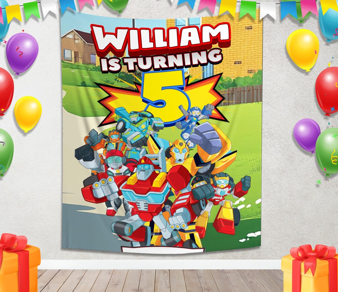 Transformers Birthday Party Backdrop/transformers Birthday Banner ...