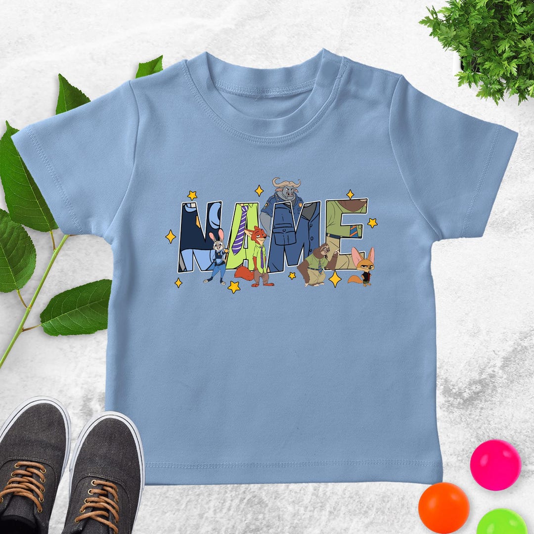Custom Name Zootopia Shirt, Judy Nick Wilde Flash, Personalized Family ...
