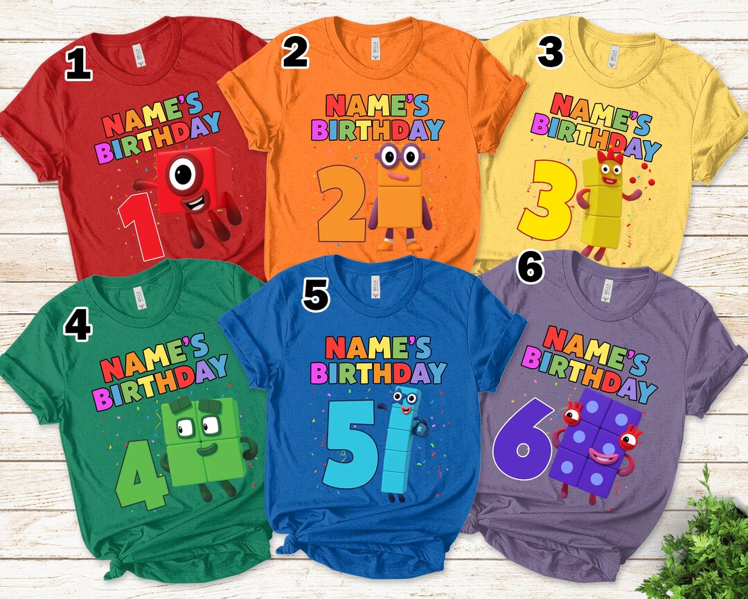 Numberblocks Shirt, Numberblocks Family Shirt, Numberblocks Birthday ...