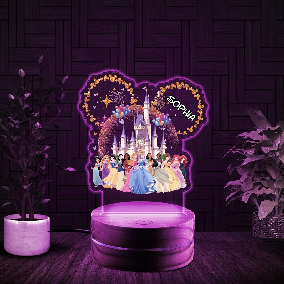 Personalised Disney Princess Night Light,princess Night Light,custom ...
