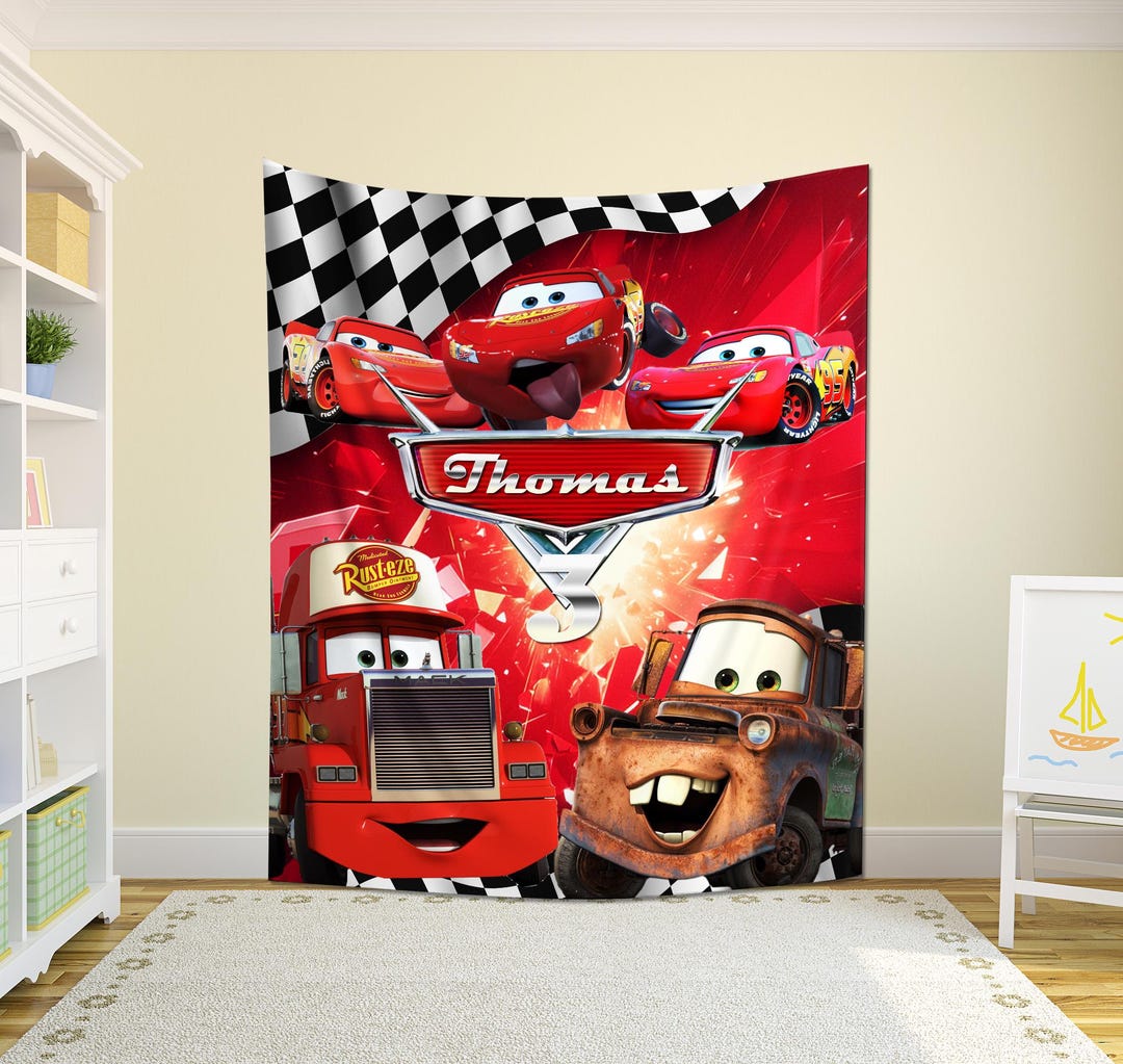 Disney Car Birthday Backdrop/lighting Mcqueen Backdrop/race Car ...
