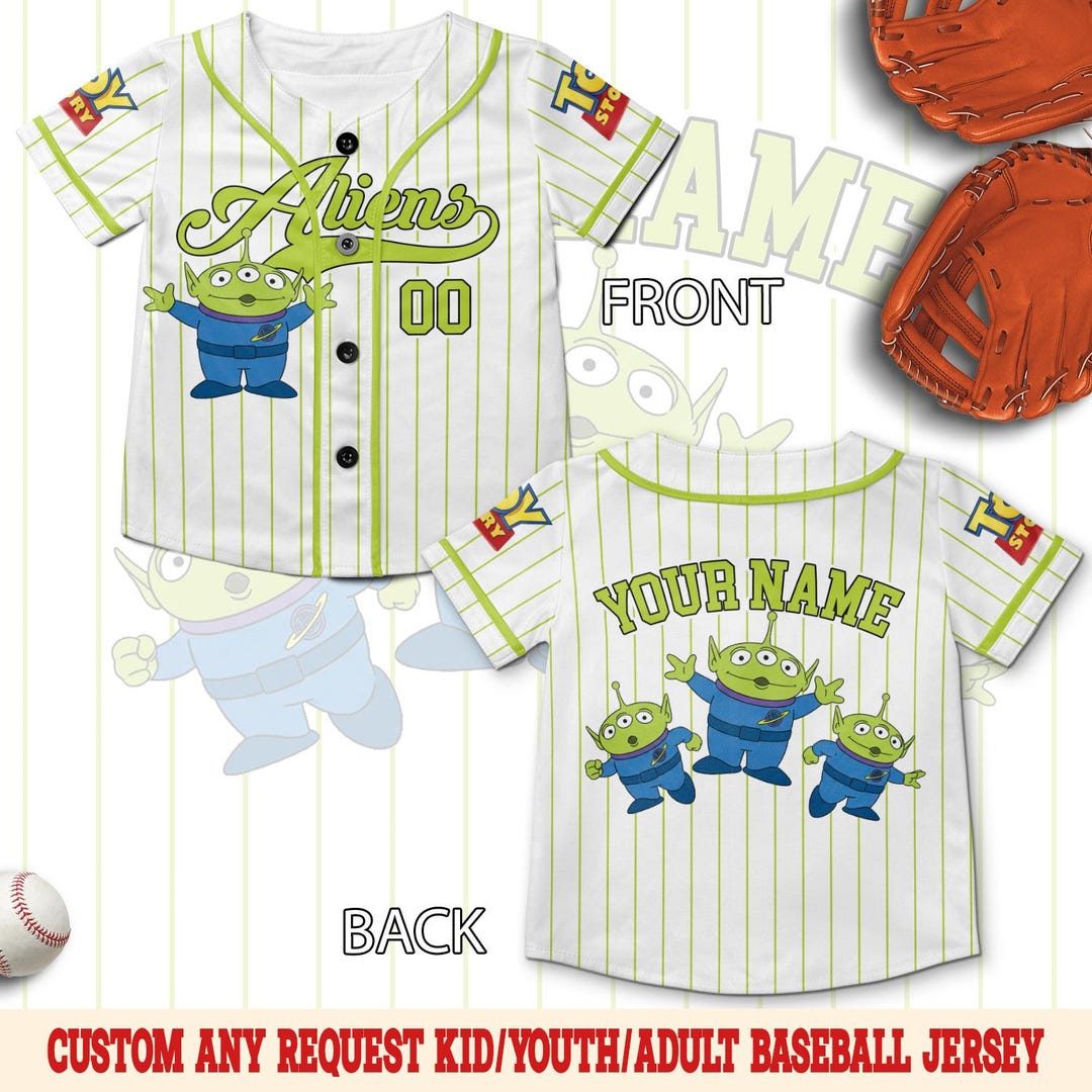 Custom Aliens Baseball Jersey, Toy Story Inspired, Sports Gift AYAO07 ...