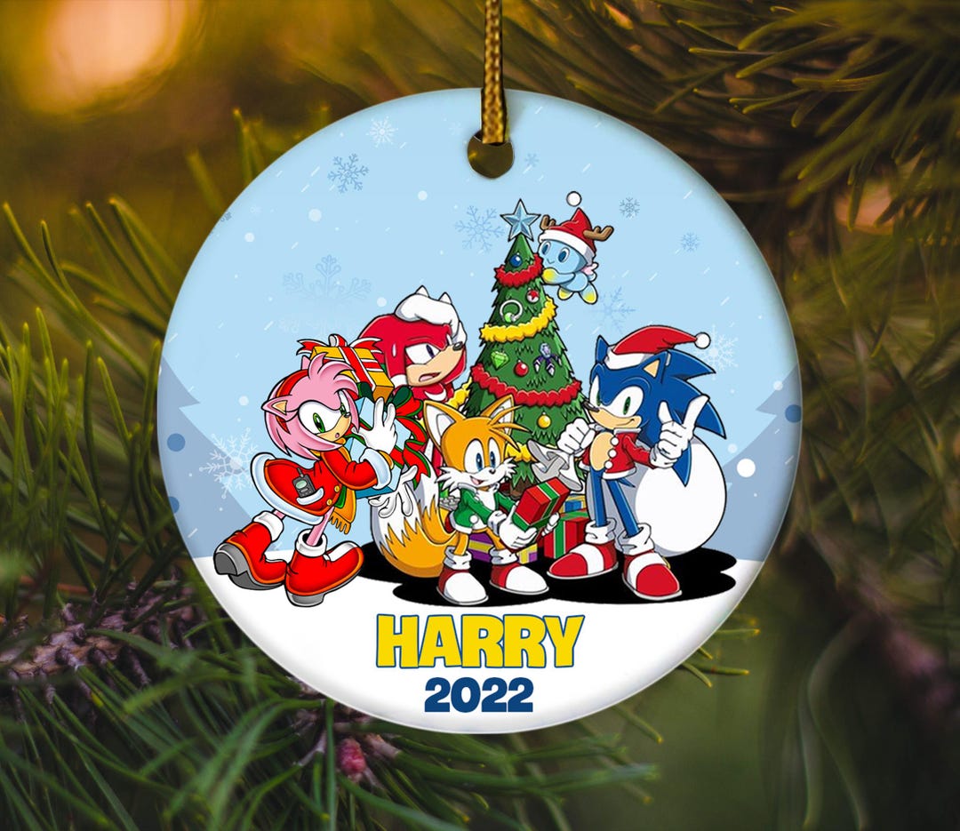 Personalized Sonic Ornament, Ornament Christmas 2025, Sonic Ornament ...