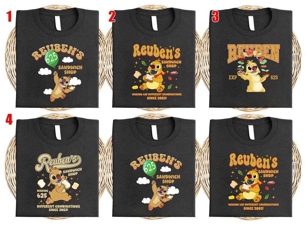 Lilo & Stitch Disney Reuben’s Sandwich Shop Shirt/reuben Experiment 625 ...