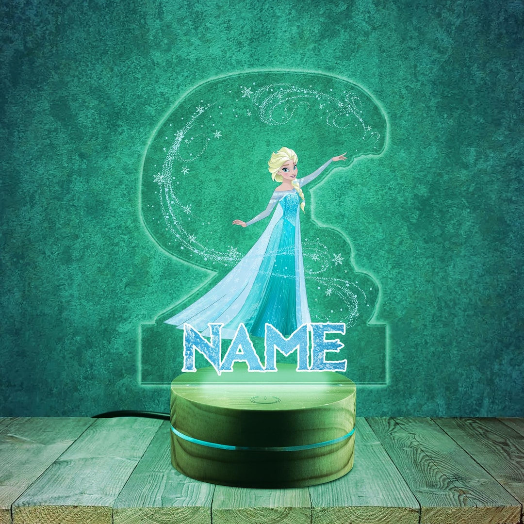 Disney Princess Birthday Night Light/frozen Night Light/frozen Bedroom ...