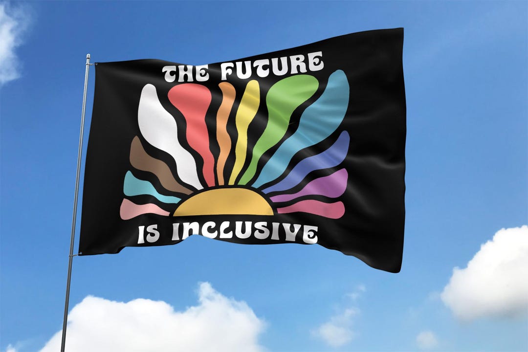 The Future is Inclusive House Flag, Rainbow Pride, Trans Rights Top ...